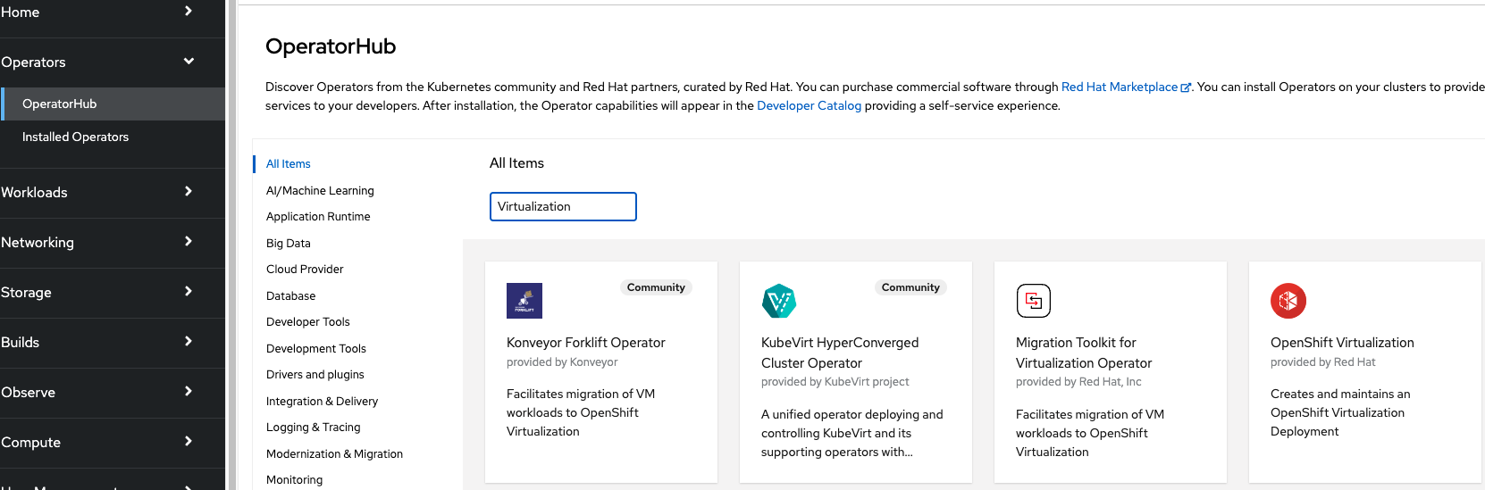Example of Deploying a Windows VM from a Template Using Openshift Virtualization