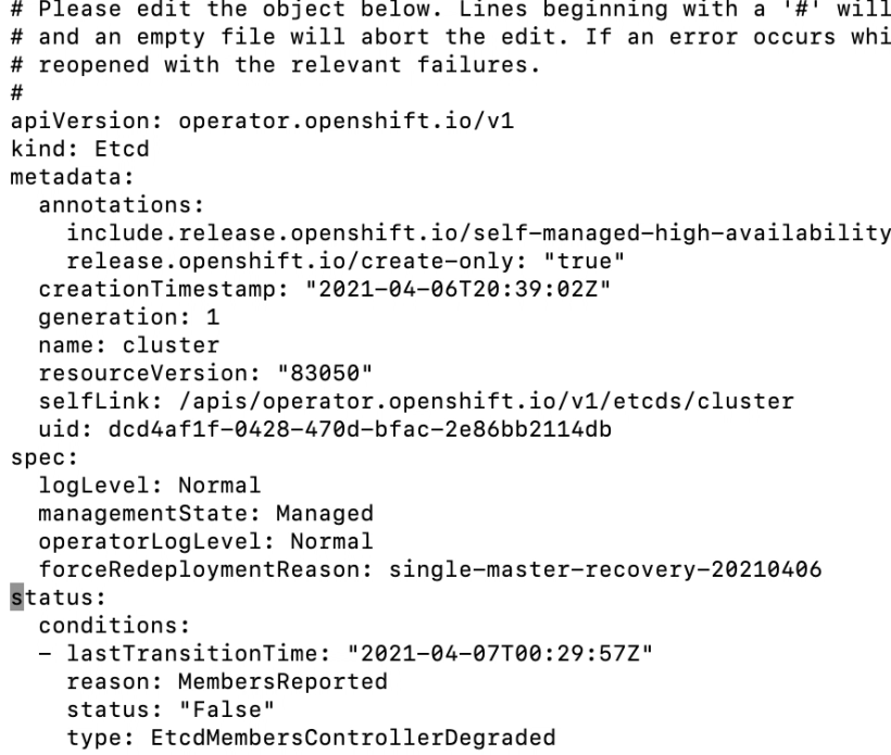 Backup and Restore of ETCD/Cluster State