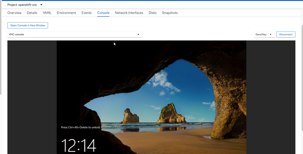 Example of Deploying a Windows VM from a Template Using Openshift Virtualization